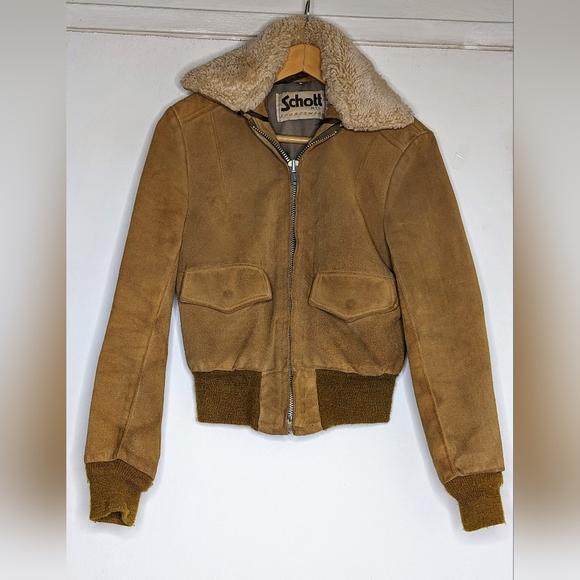 Schott NYC | Jackets & Coats | Schott Nyc B3 Sheepskin Leather Bomber ...